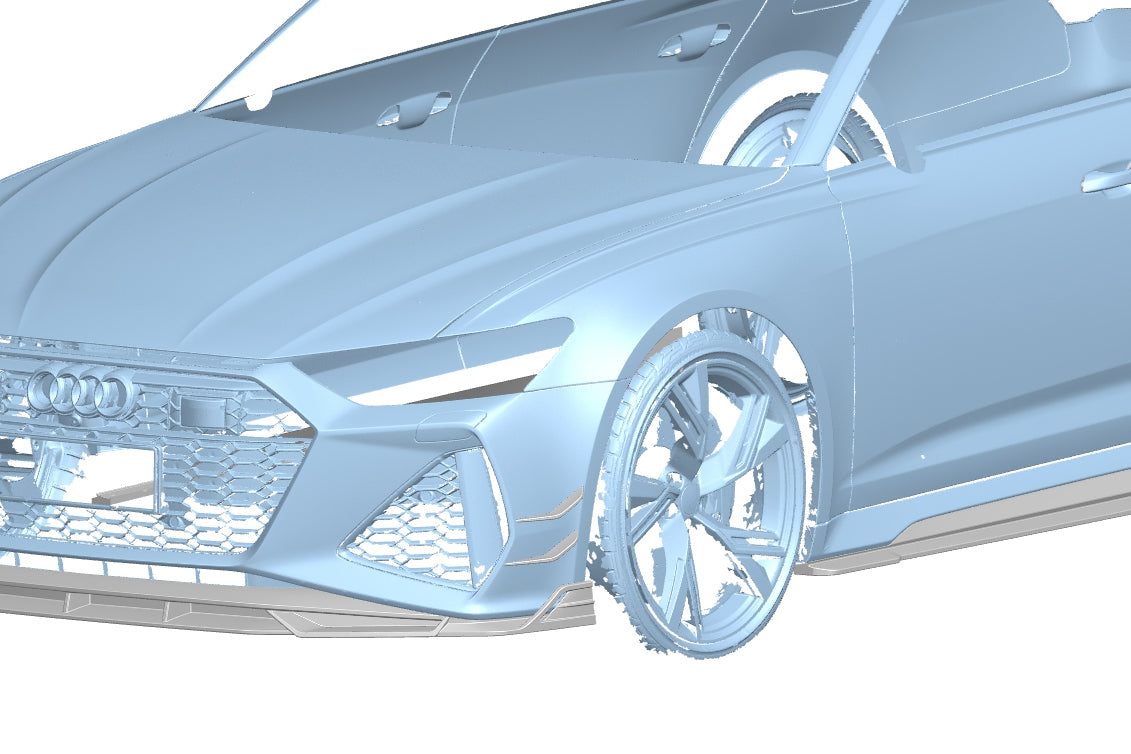 2019-2024 Audi RS6 RS7 C8 AD Style Dry Carbon Fiber Front Bumper Canar ...
