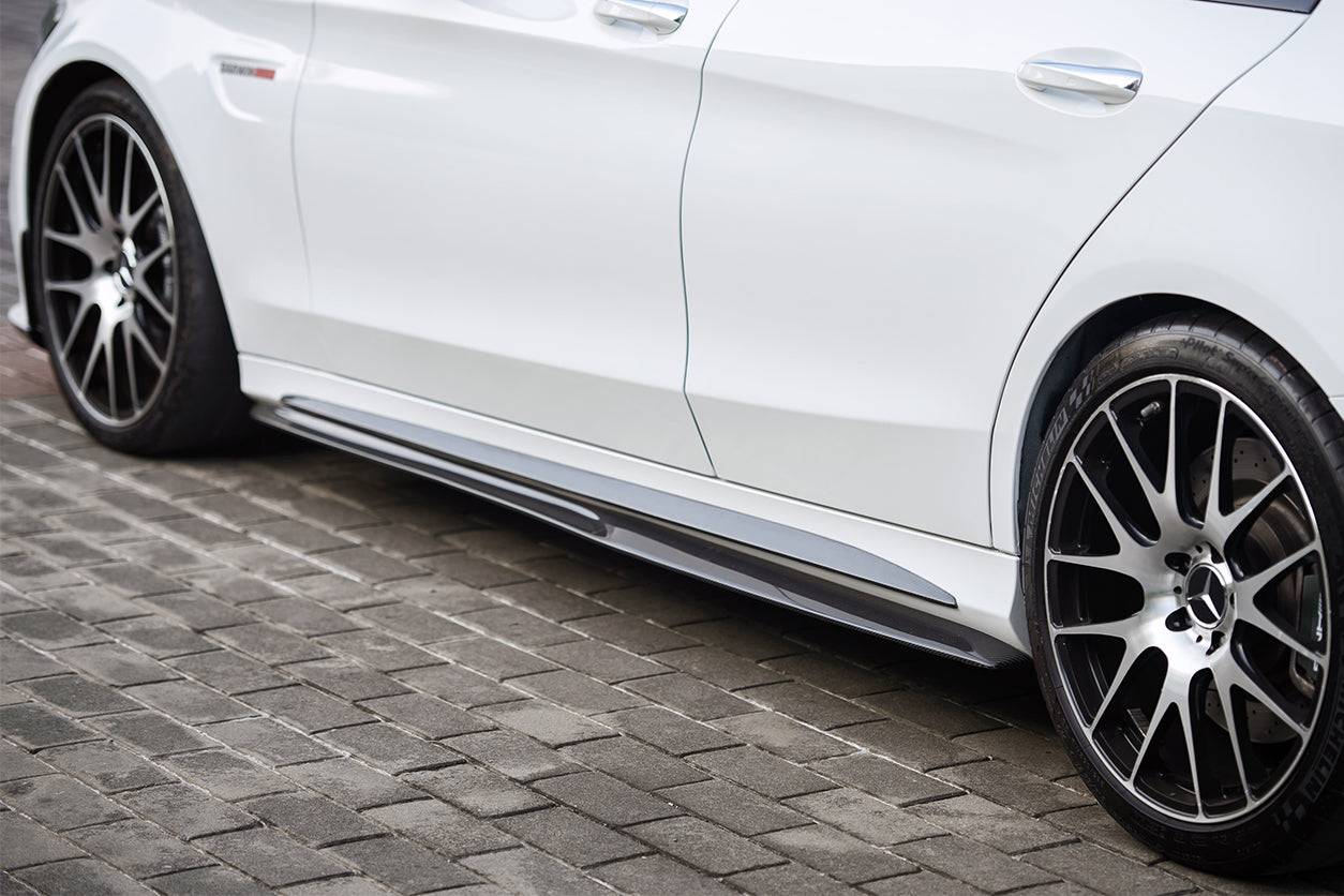 2015-2021 Mercedes Benz C-Class C63 AMG W205 Sedan PS Style Side Skirt ...