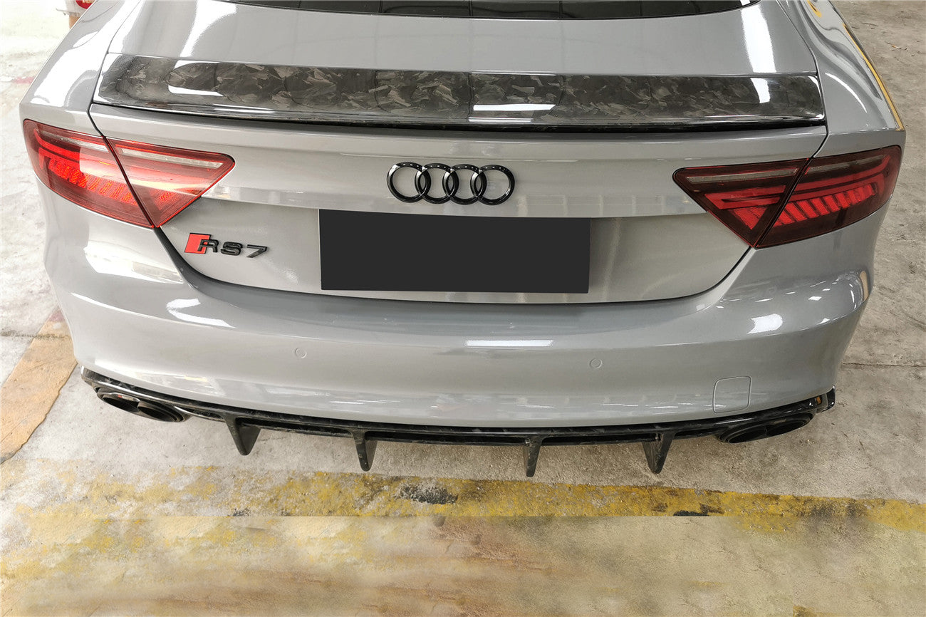 2014-2018 Audi RS7 A7 S7 MAN Style Dry Carbon Fiber Trunk Spoiler ...