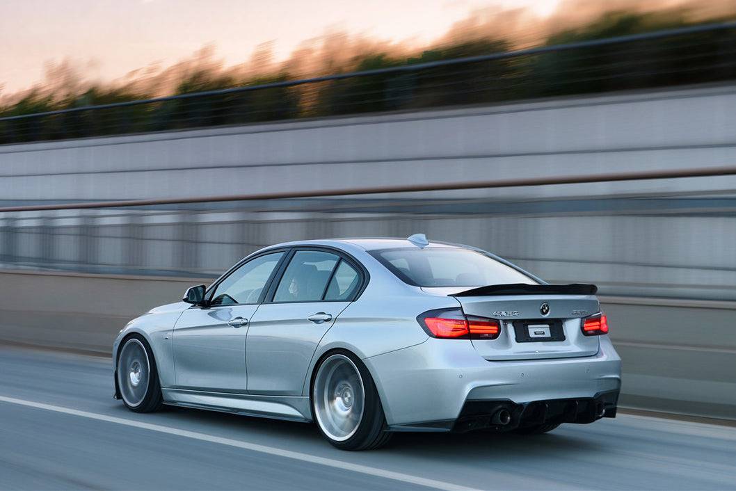 2011-2019 BMW 3 Series F30 F35 M-Tech GV Carbon Fiber Rear Lip with Di ...