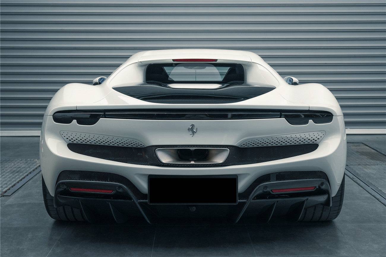 2022-UP Ferrari 296 GTB OE Style Carbon Fiber Rear Bumper With Diffuser ...