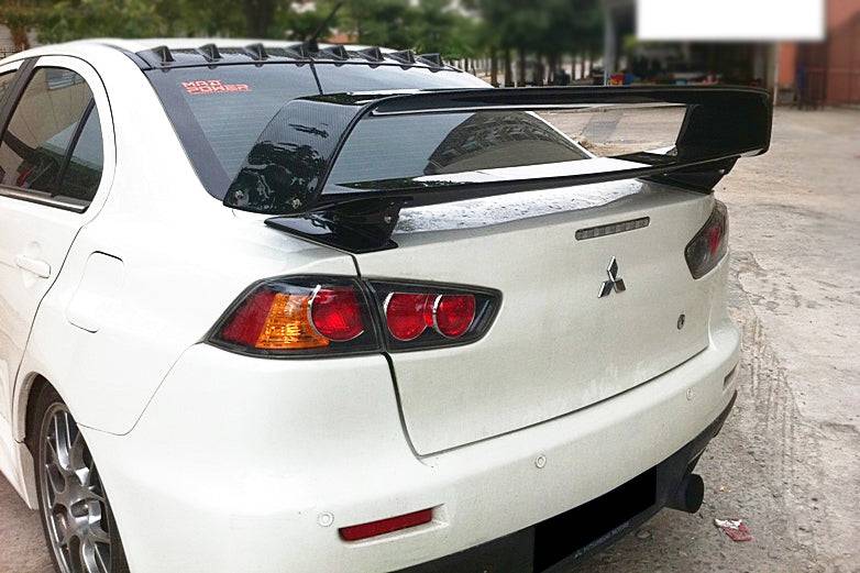 2008-2016 Mitsubishi Evo 10 VTX Style Carbon Fiber Trunk Spoiler Wing ...