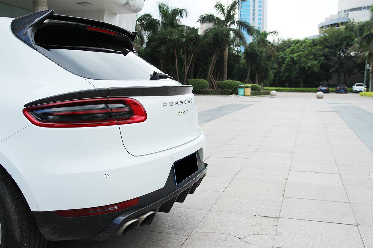2014-2019 Porsche Macan BS Style Carbon Fiber Rear Decklid Spoiler ...