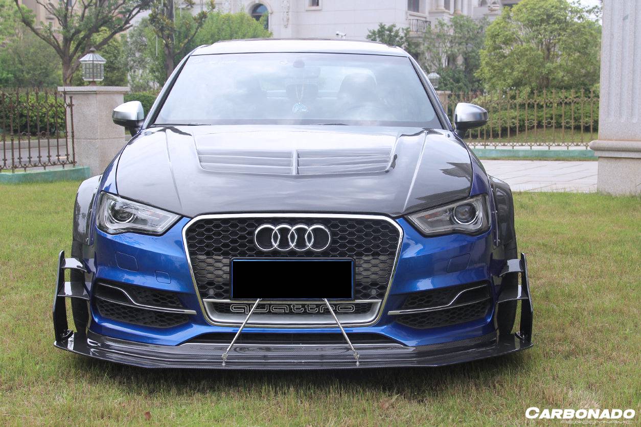 2013-2016 Audi S3 A3 Sline Sedan BKSS Style Carbon Fiber Front Lip With ...