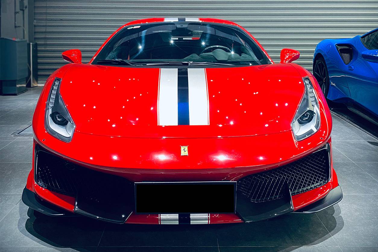 2018-2020 Ferrari 488 Pista OEM Style Part Carbon Fiber Front Bumper ...