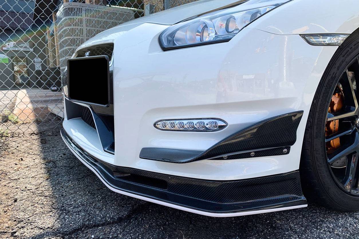 2012-2016 Nissan GTR R35 DBA Mines Style Carbon Fiber Front Canards ...