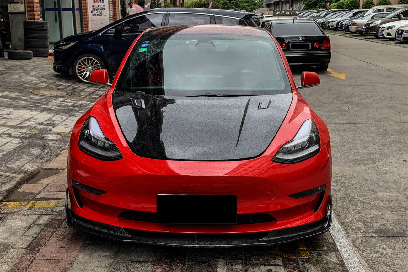 2017-2023 Tesla Model 3 VRS Style Carbon Fiber HOOD – Carbonado Aero