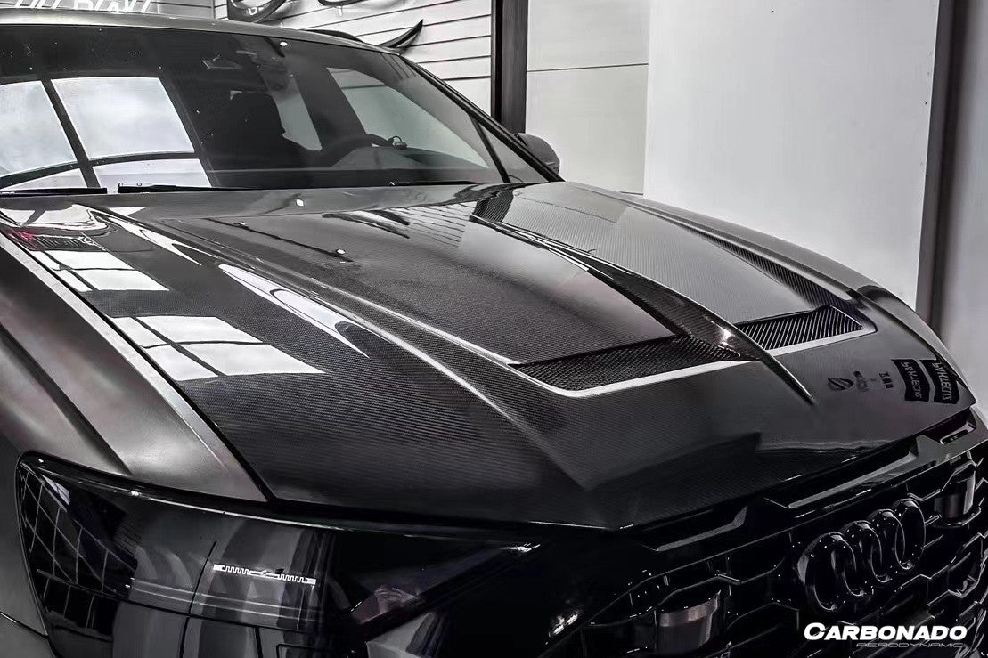 2019-2023 Audi Q8 SQ8 RSQ8 AD Style Dry Carbon Fiber Hood – Carbonado Aero