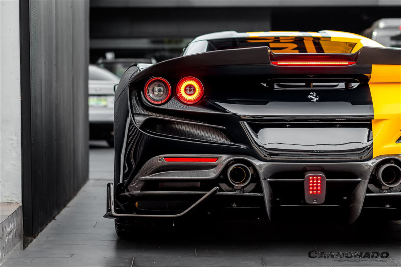 2019-2024 Ferrari F8 MSY Style Autoclave Carbon Fiber Rear Diffuser ...