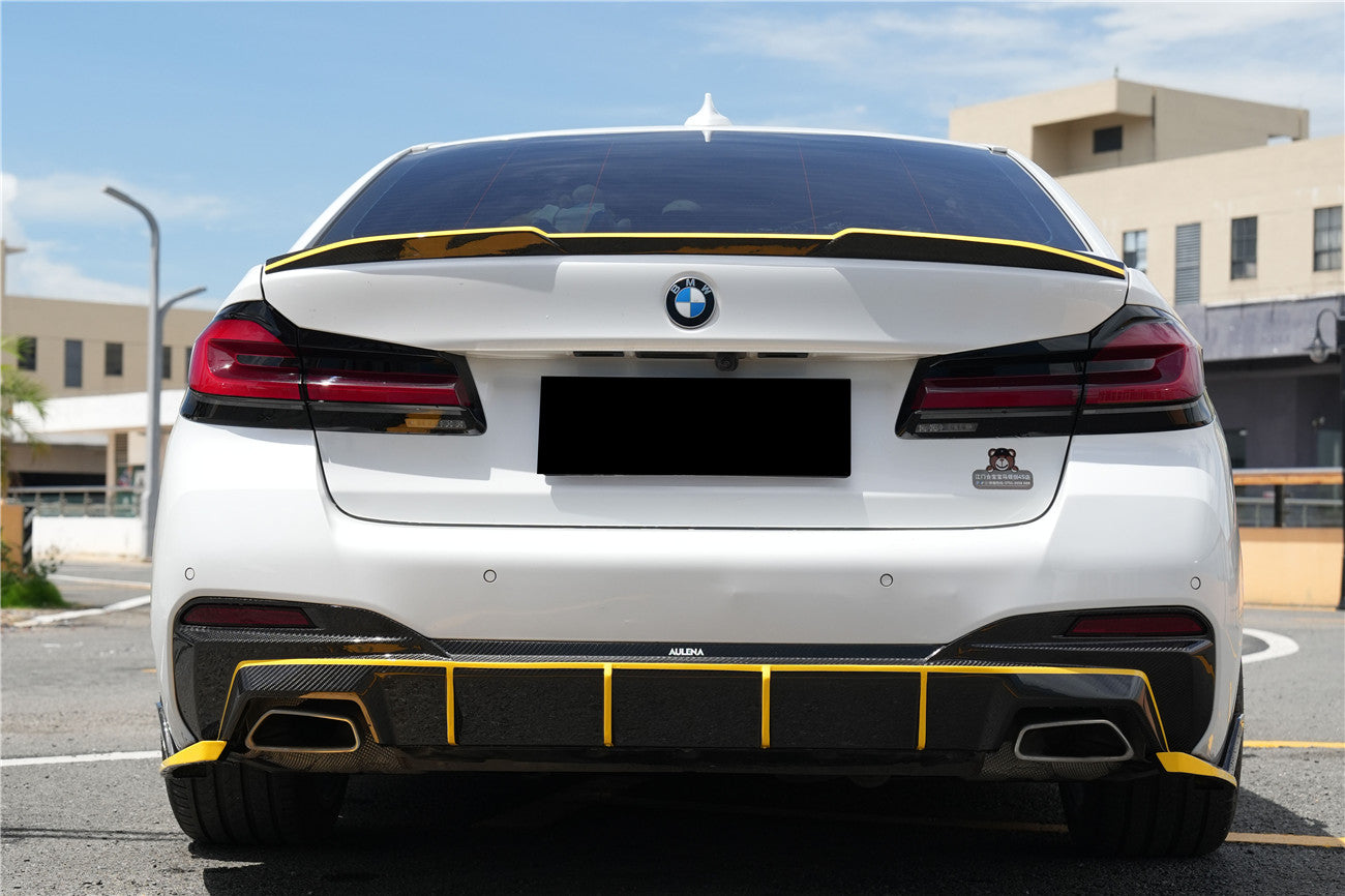 2020-2023 BMW 5 Series G30 G38 M-tech AD Style Dry Carbon Fiber Rear D ...