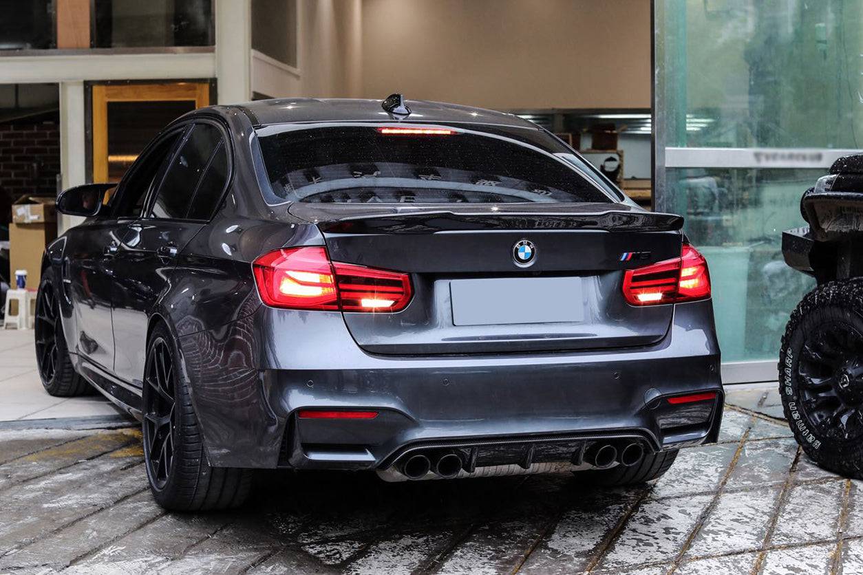 2014-2020 BMW M3 F80/ 3 Series F30 F35 VRS Style Carbon Fiber Trunk Sp ...