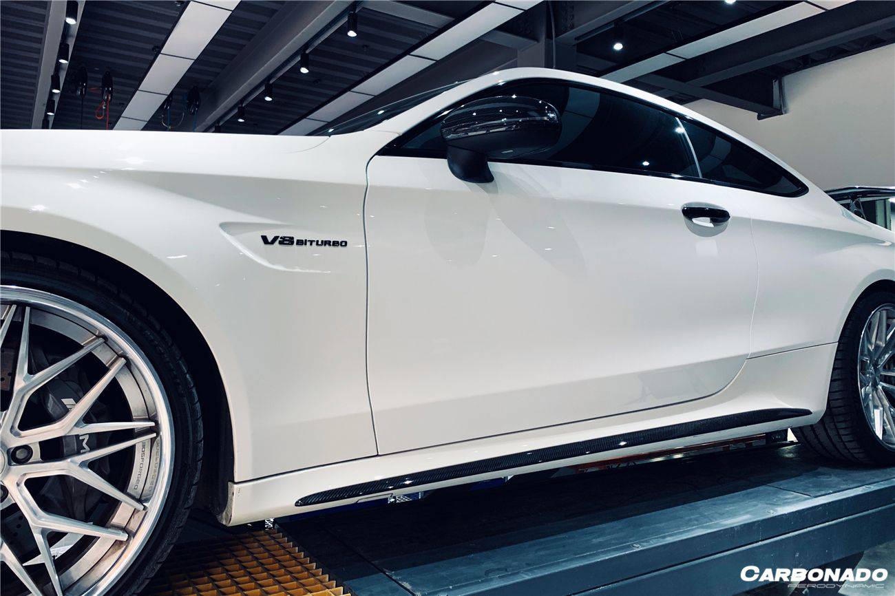 2015-2021 Mercedes Benz W205 C63/S AMG Coupe Carbon Fiber Side Skirts ...