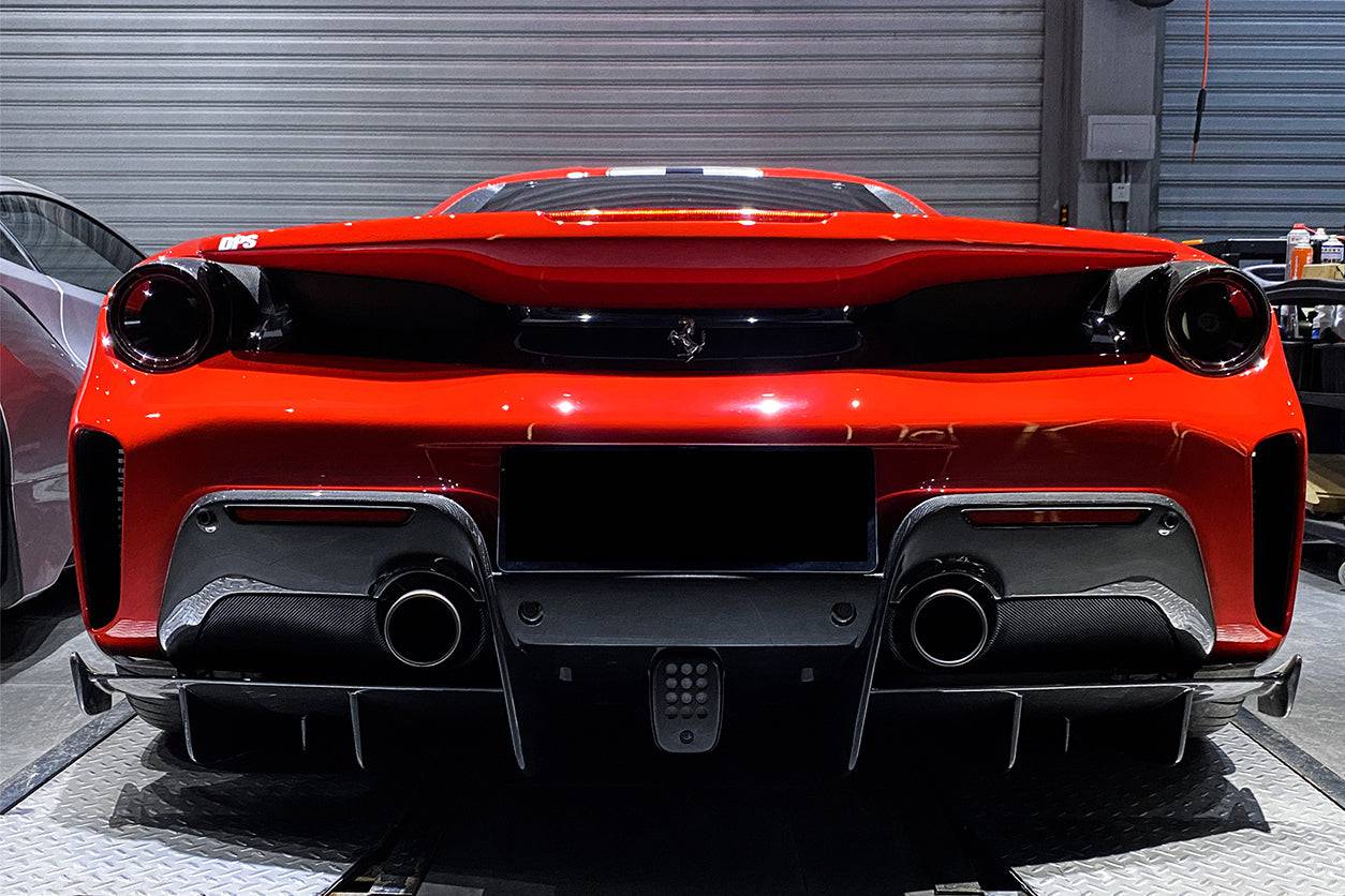 2018-2020 Ferrari 488 Pista OEM Style Part Carbon Fiber Rear Bumper (R ...